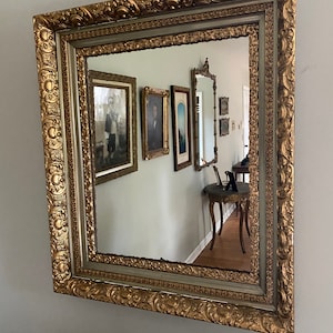 Antique Genuine Gold Leaf Ornate Mirror - Etsy