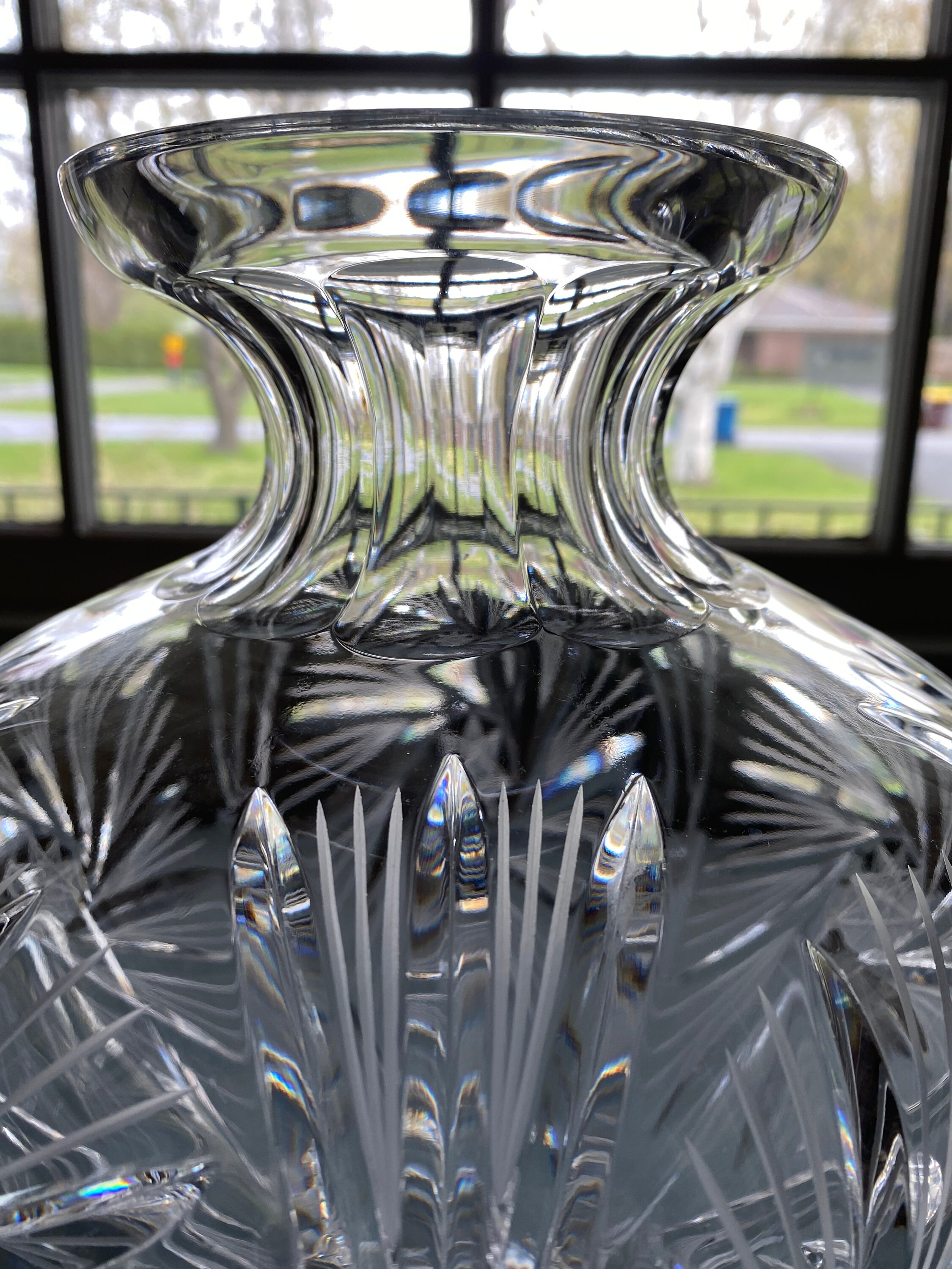 American Brilliant Cut Crystal Star Pinwheel Hobstar Vase - Etsy