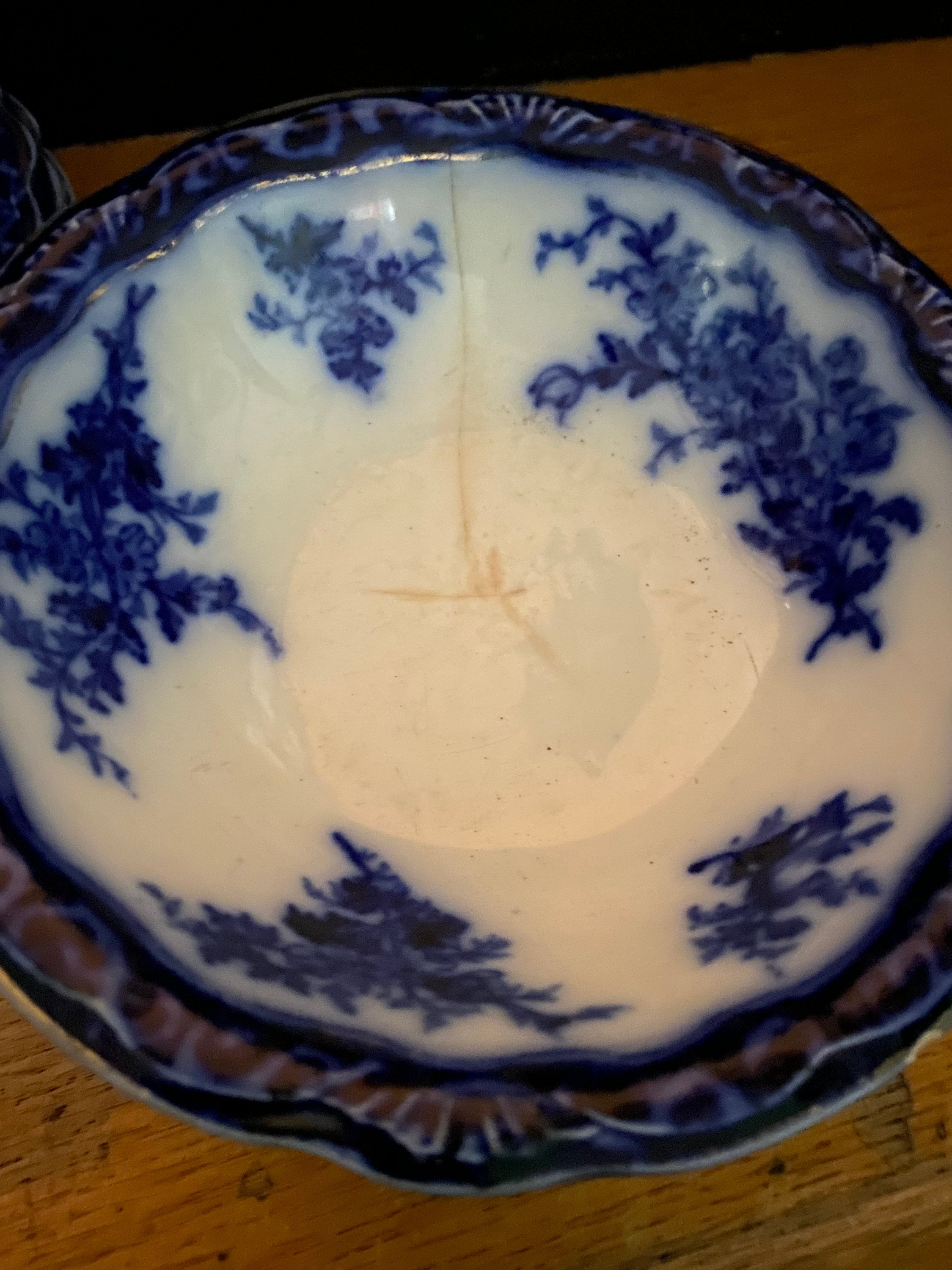 Antique 20 Piece Flow Blue "touraine" Pattern Lot ~ Stanley Pottery Co ...