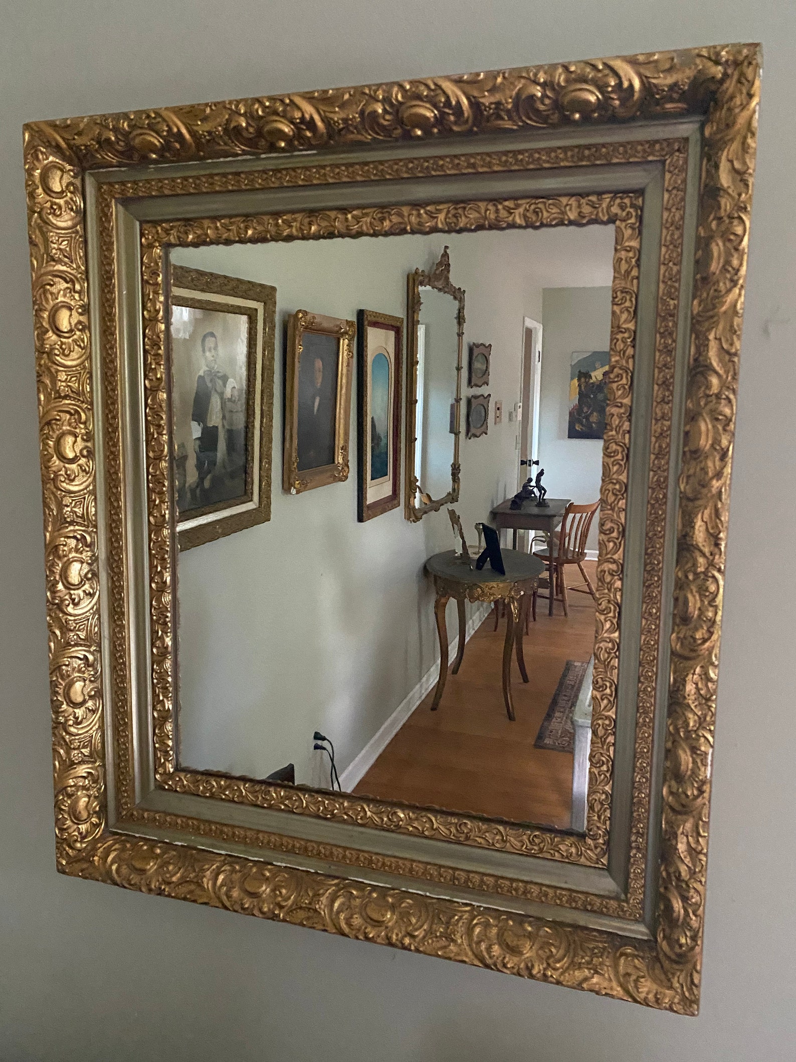 Antique Genuine Gold Leaf Ornate Mirror - Etsy