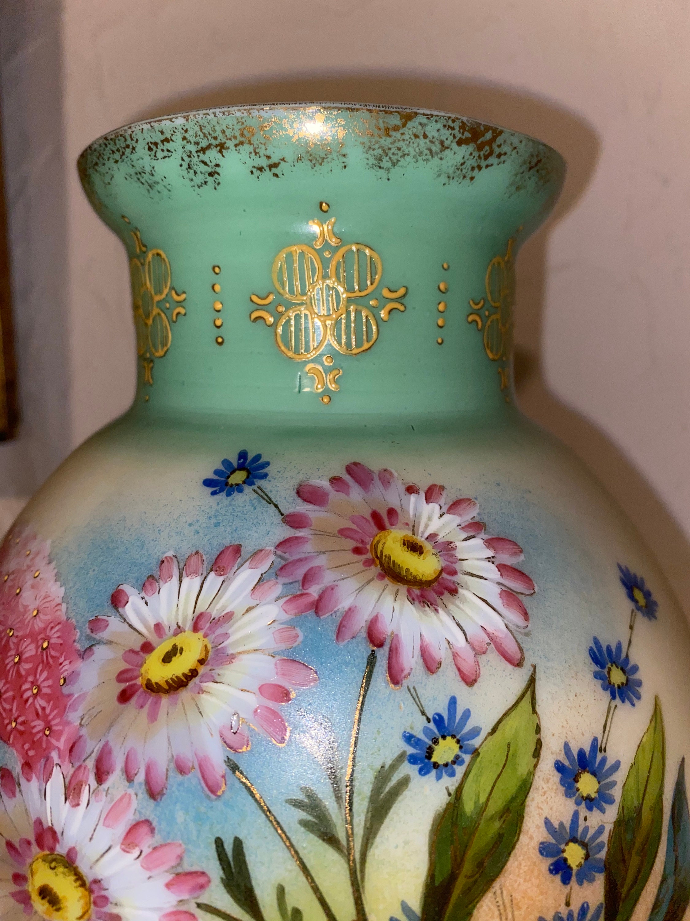 Austrian Glass Superior Decorating Works Vase Vintage Pair - Etsy