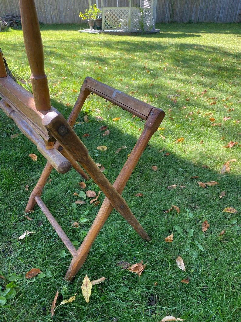 Antique Civil War Folding Wood Camp Chair - Etsy