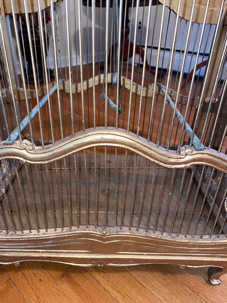 Antique Italian Carved Gilded Birdcage - Etsy