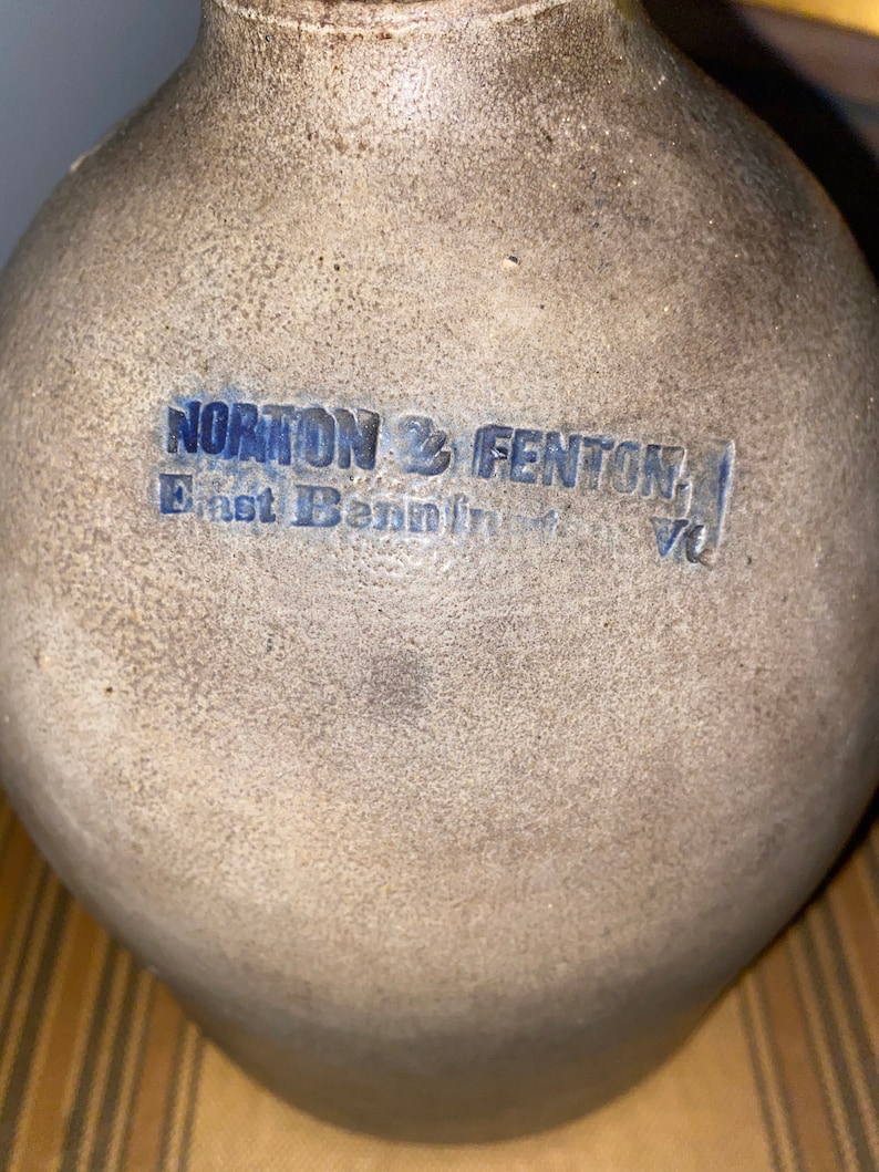 Rare! 19th Century Norton & Fenton Antique Stoneware Crock Whiskey Jug ...