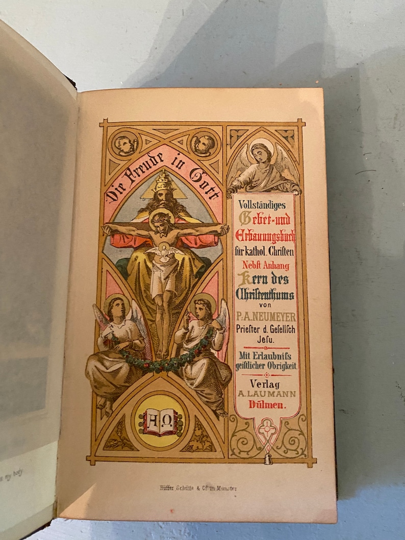 Antique German Catholic Christian Prayer and Book of Edification 1855 ...