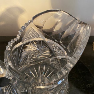 Superb American Brilliant Cut Glass Antique Pitcher C. 1900 Ewer Water ...