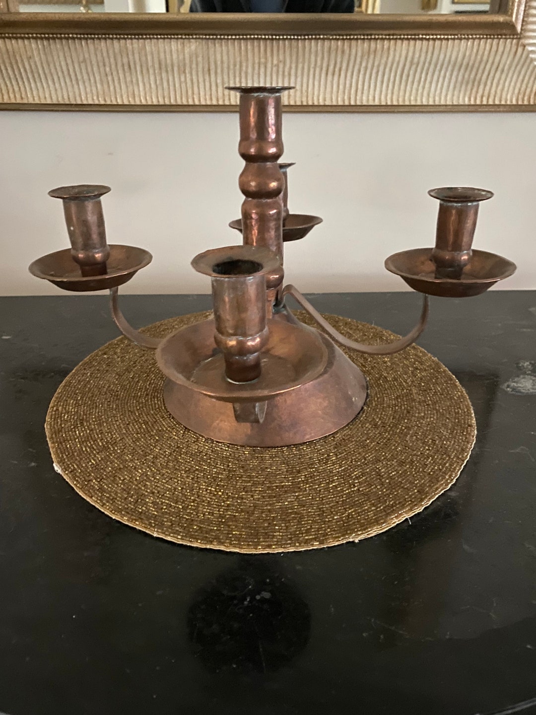 Antique Hand Hammered Copper Candelabra - Etsy