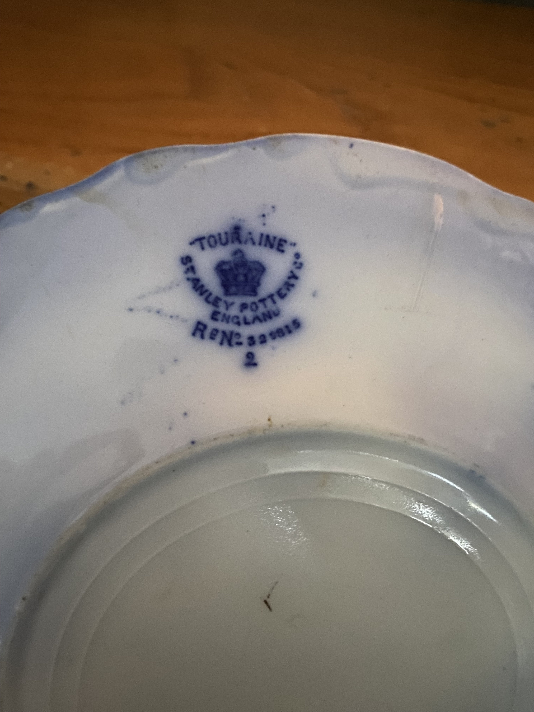 Antique 20 Piece Flow Blue "touraine" Pattern Lot ~ Stanley Pottery Co ...