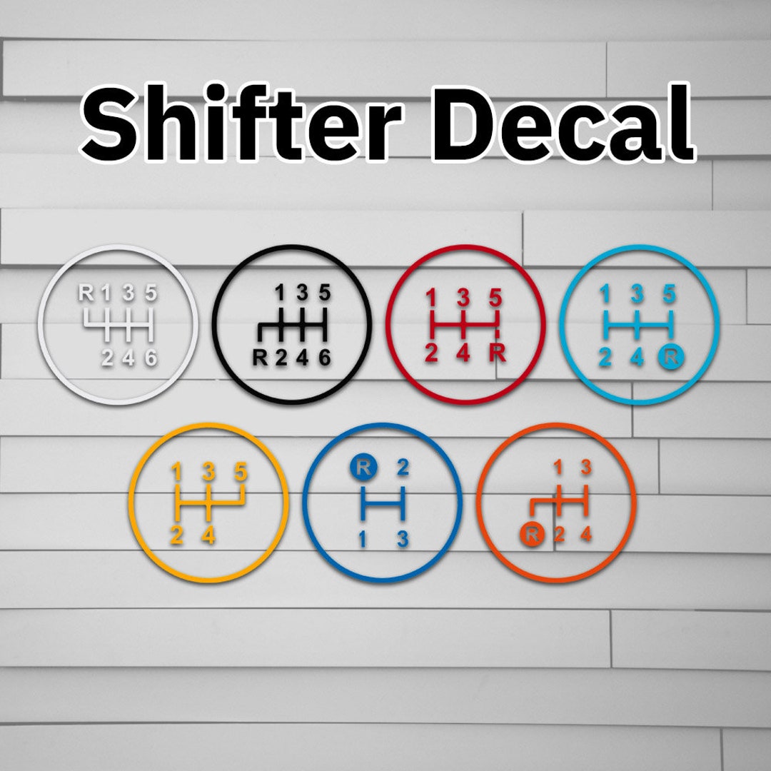 Shifter Vinyl Decal sticker, Car, Laptop, Window, Tumbler, Manual Jdm ...