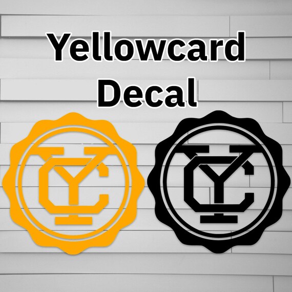 Yellowcard Decal Sticker Yellow Card Pop Punk Rock | Etsy