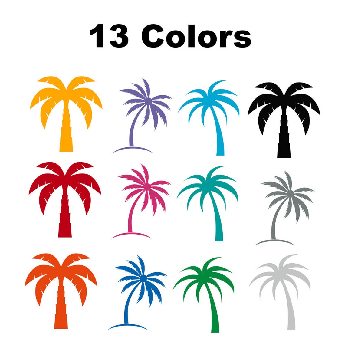 Palm Tree Decal Sticker Island Beach Summer Palmtree - Etsy