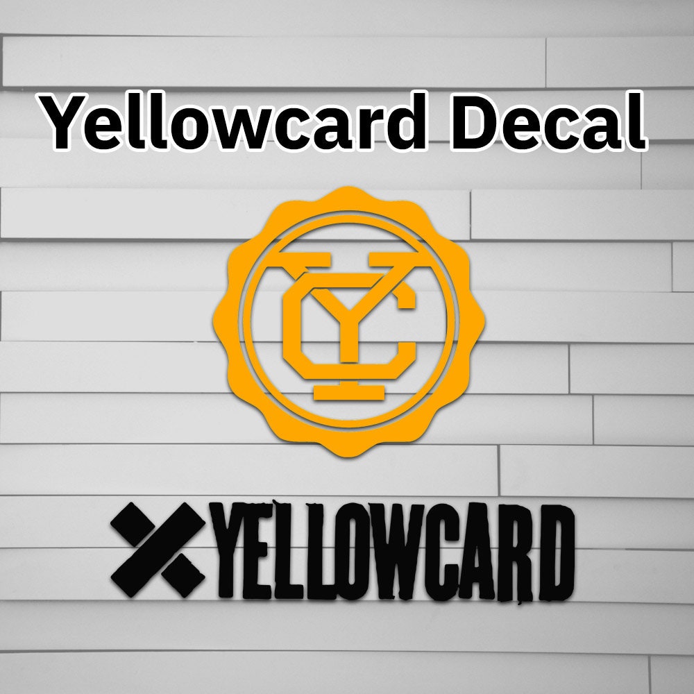 Yellowcard Decal Sticker Yellow Card Pop Punk Rock - Etsy