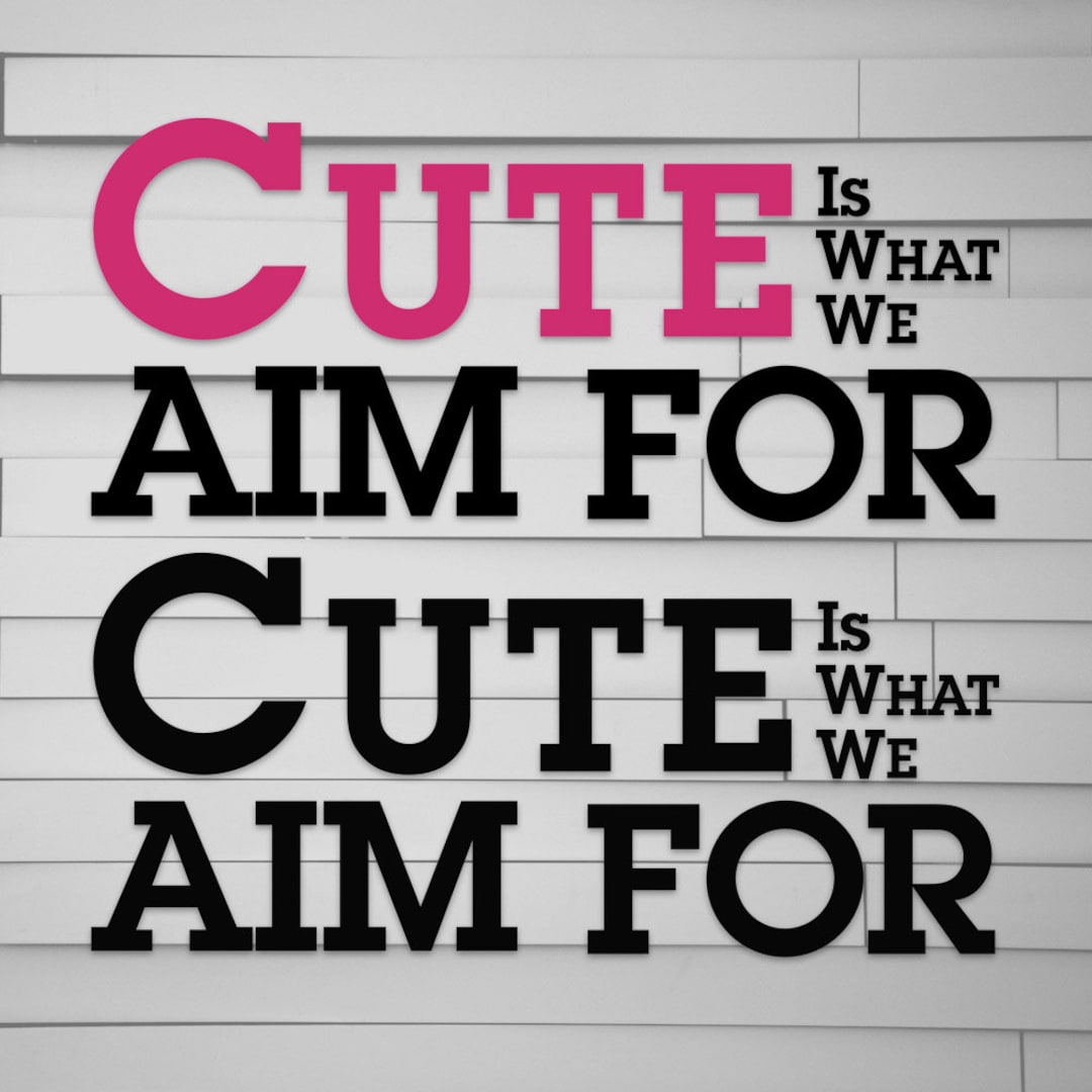 Cute is What We Aim for Decal Sticker Laptop, Window, Punk Rock, Pop ...