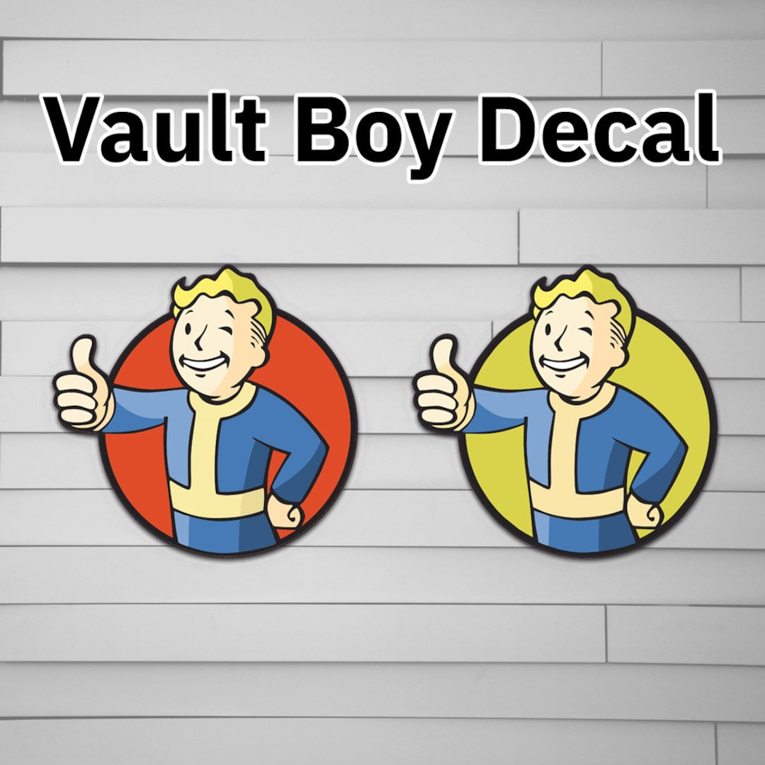 Vault Boy Vinyl Decal (sticker, Car Laptop Window Tumbler Water Bottle ...