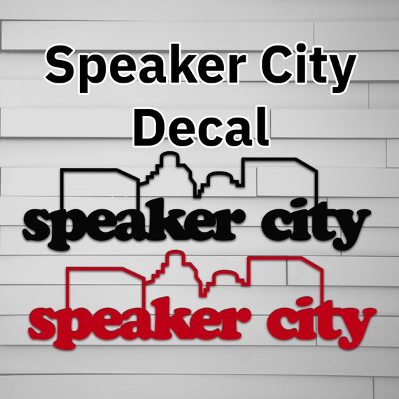 Speaker City Decal for Car Laptop Window Tumbler Water | Etsy