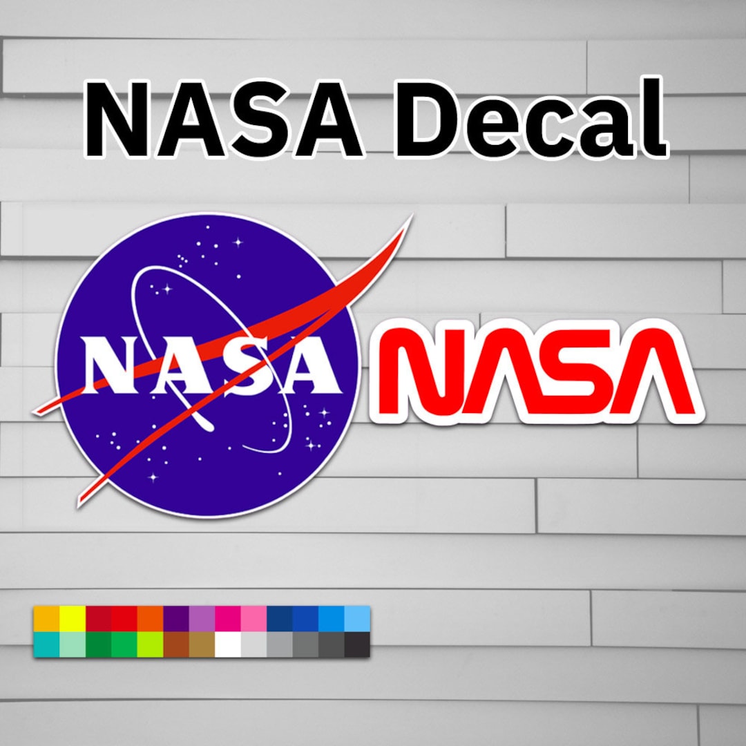NASA Decal (vinyl Sticker, Car Laptop Window Tumbler Water Bottle ...