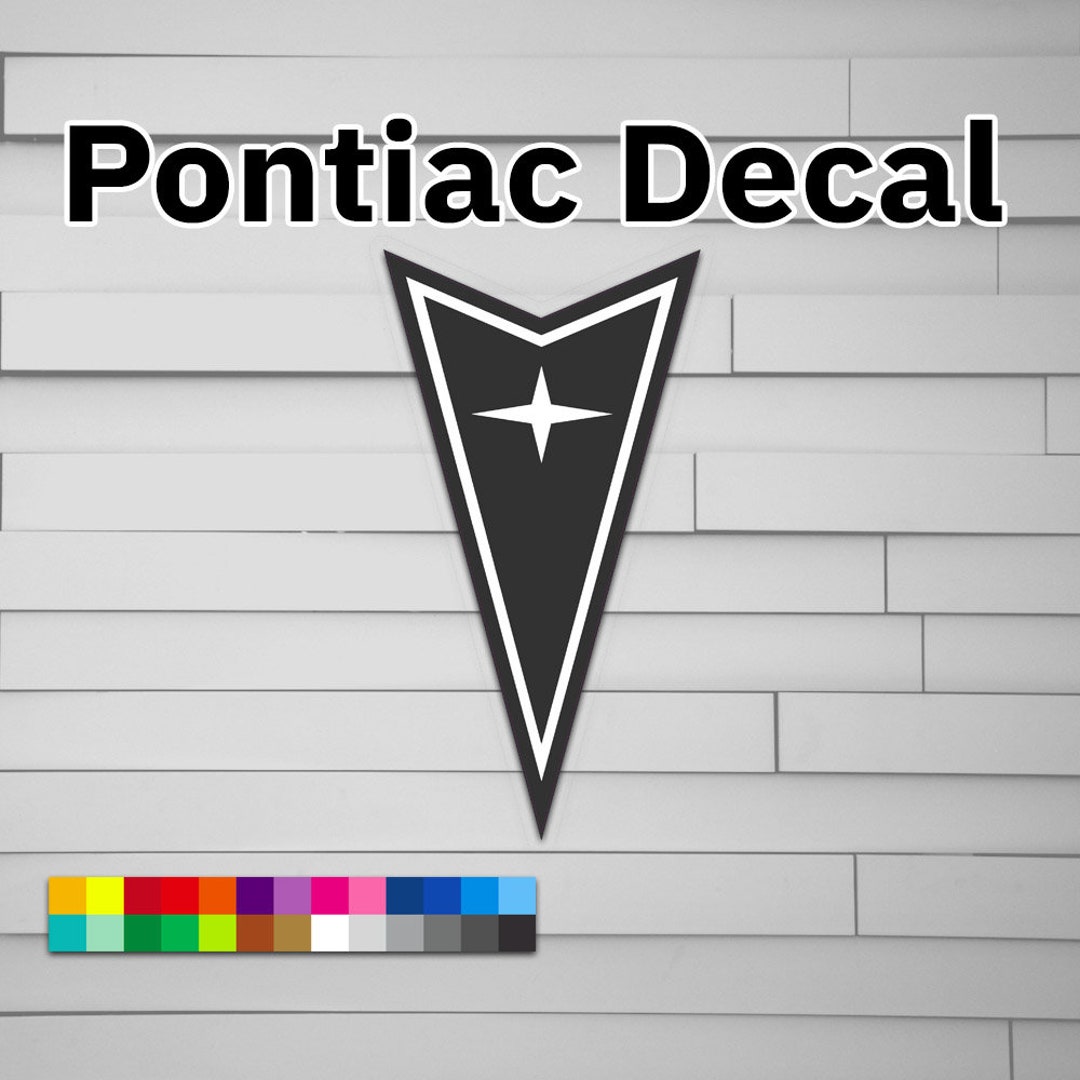 Pontiac Logo Decal (sticker, Car, Laptop, Window, Tumbler) Pontiac ...