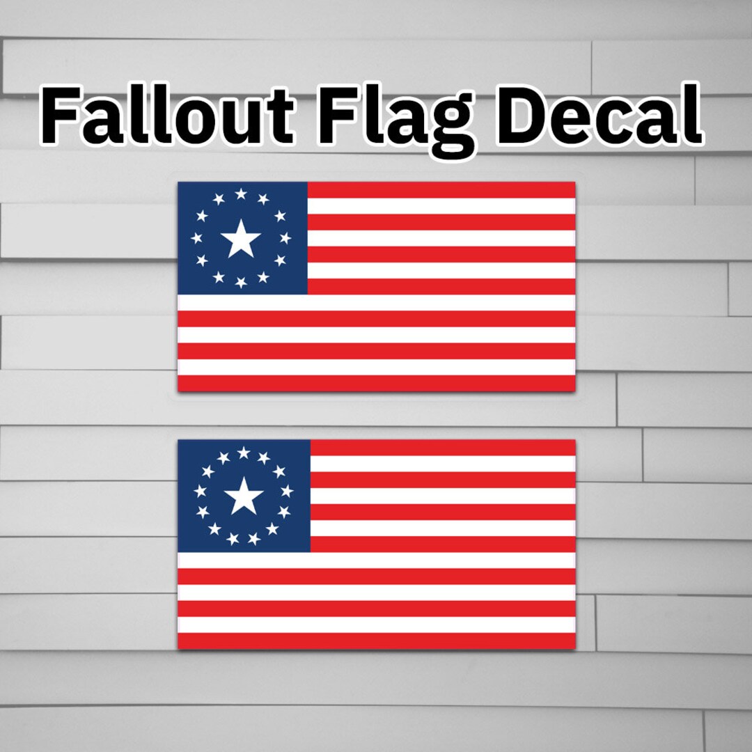 Fallout Flag Decal sticker, NCR BOS New California Republic Brotherhood ...
