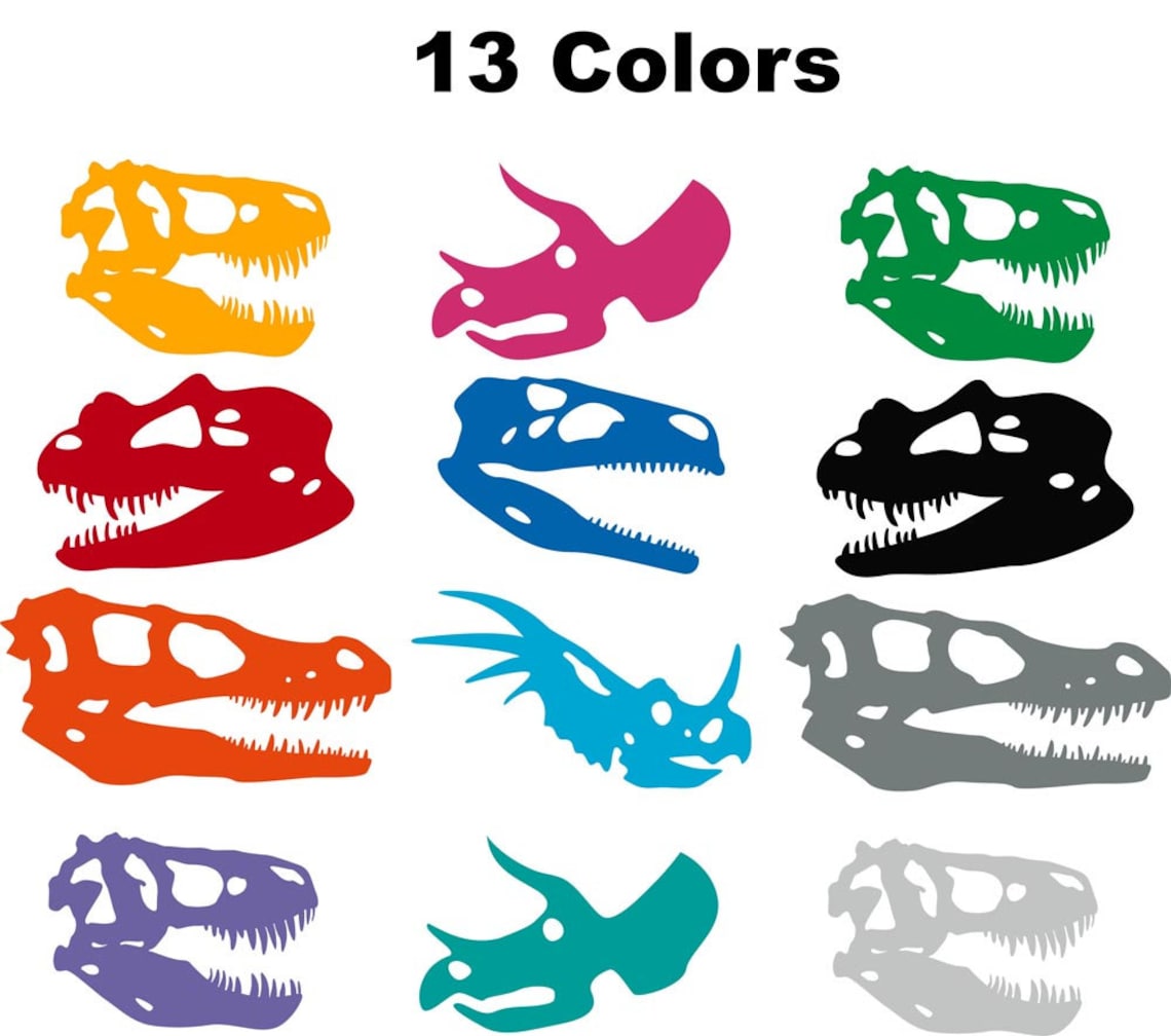 Dinosaur Skull Vinyl Car Decal Sticker T-rex Tyrannosaurus - Etsy