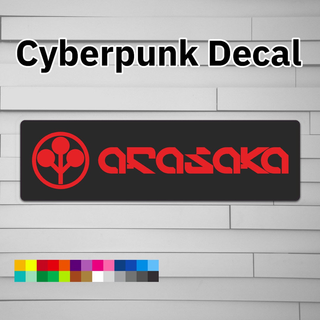 Cyberpunk Arasaka Vinyl Decal (sticker, Car Laptop Window Tumbler Water ...