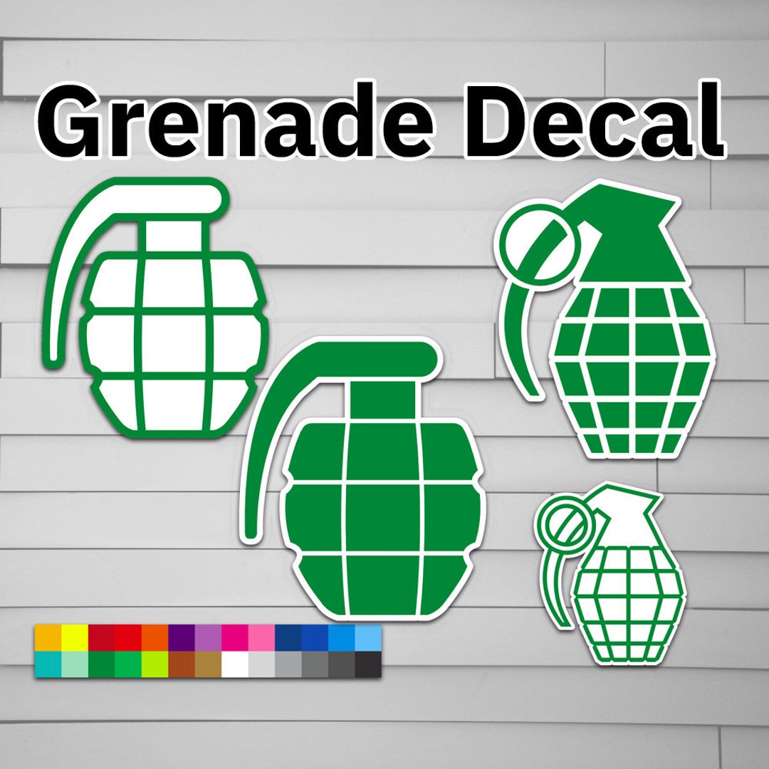 Grenade Decal vinyl Sticker Car Laptop Window Tumbler Water - Etsy