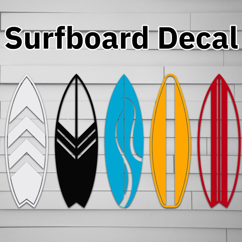Surfboard Wall Decal - Etsy