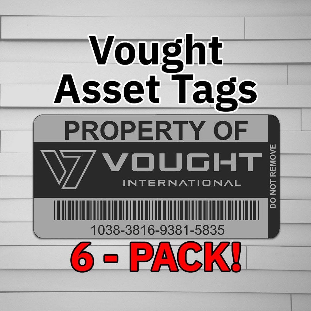 Vought Asset Tags (vinyl Decal Sticker, Car Laptop Window Tumbler Water ...