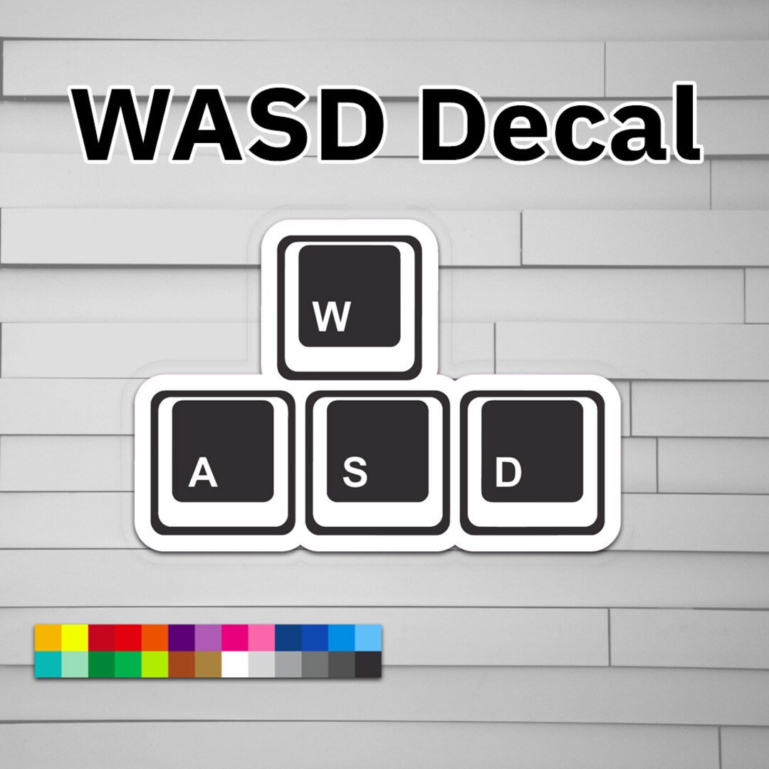 WASD Decal vinyl for Car Laptop Window Tumbler Water Bottle Video Game ...