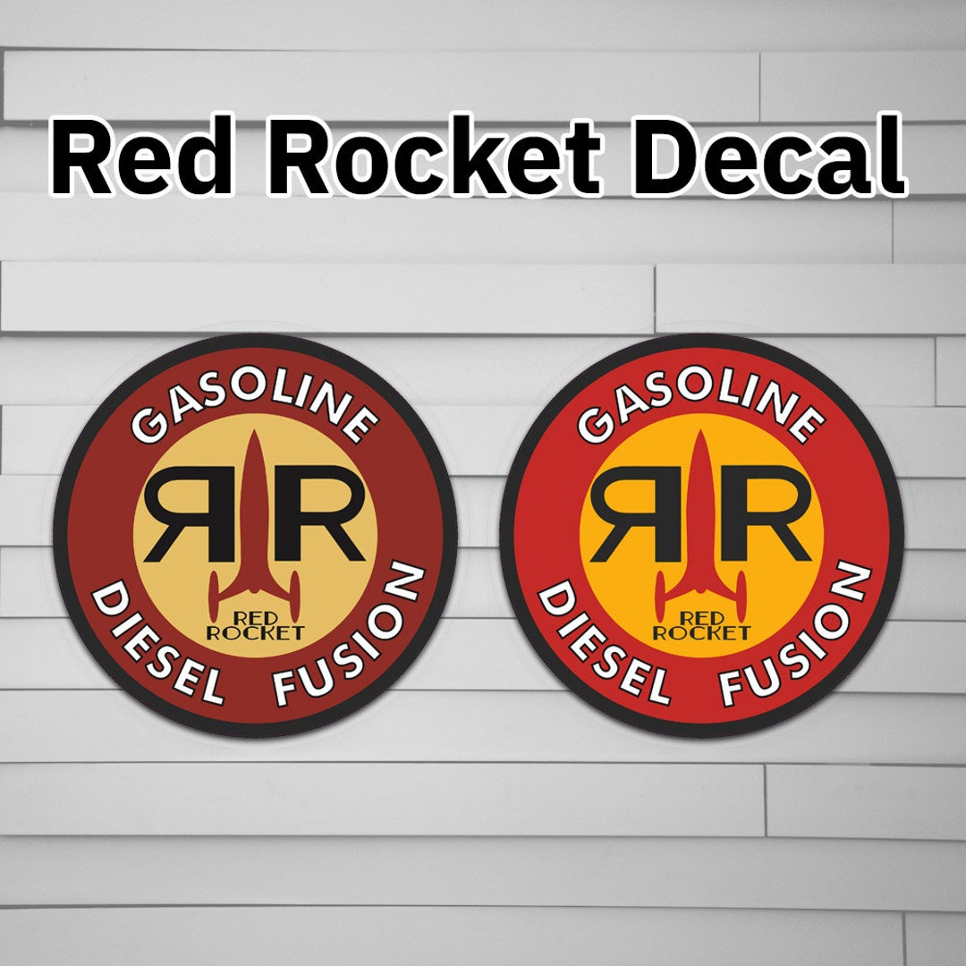 Red Rocket Vinyl Decal (sticker, Car Laptop Window Tumbler Water Bottle ...