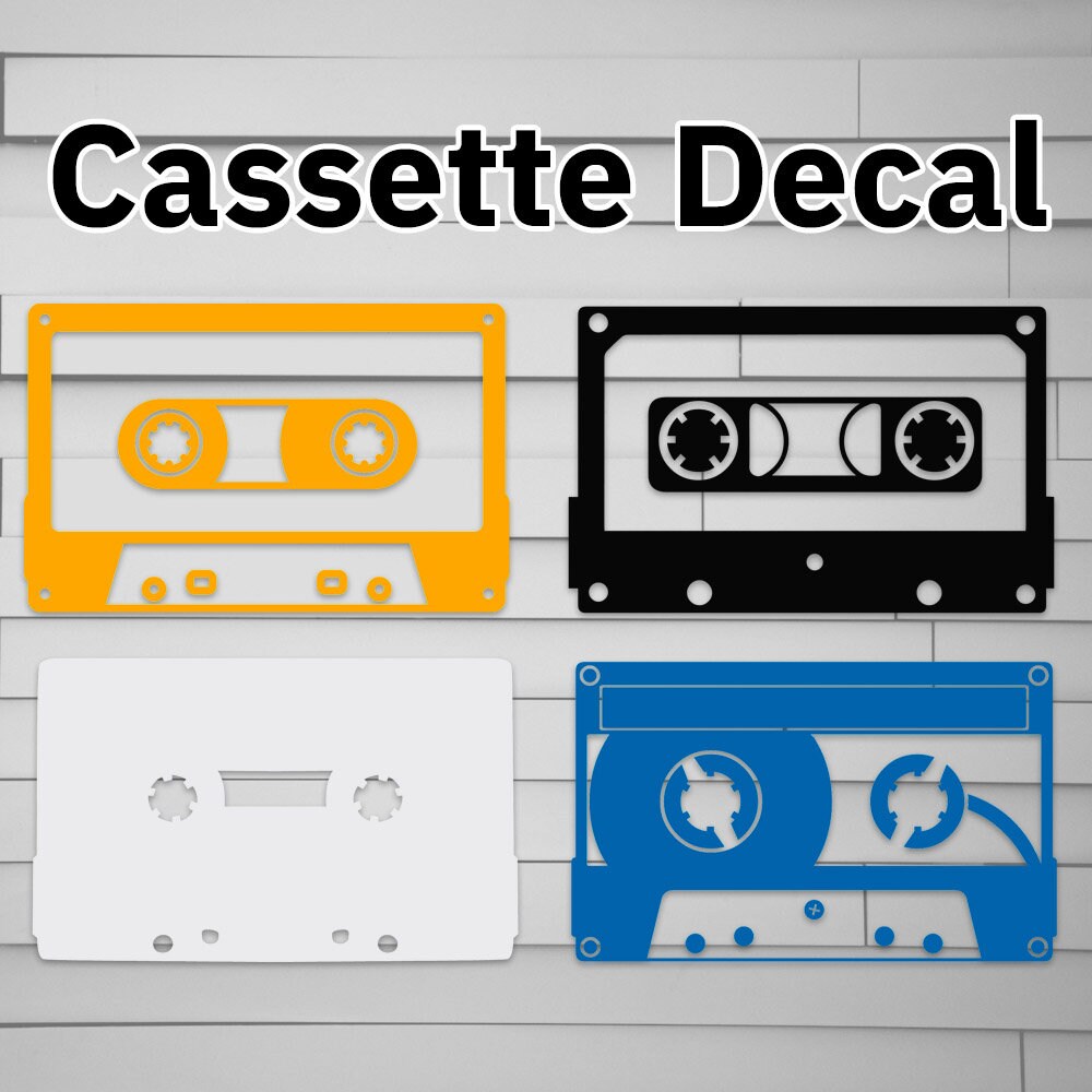 Decal Cassette Tape Car Decal Car Sticker Window Decal | Etsy