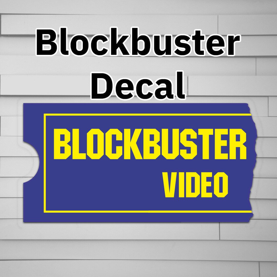 Blockbuster Video Decal (vinyl Sticker, Car Laptop Window Tumbler Water ...