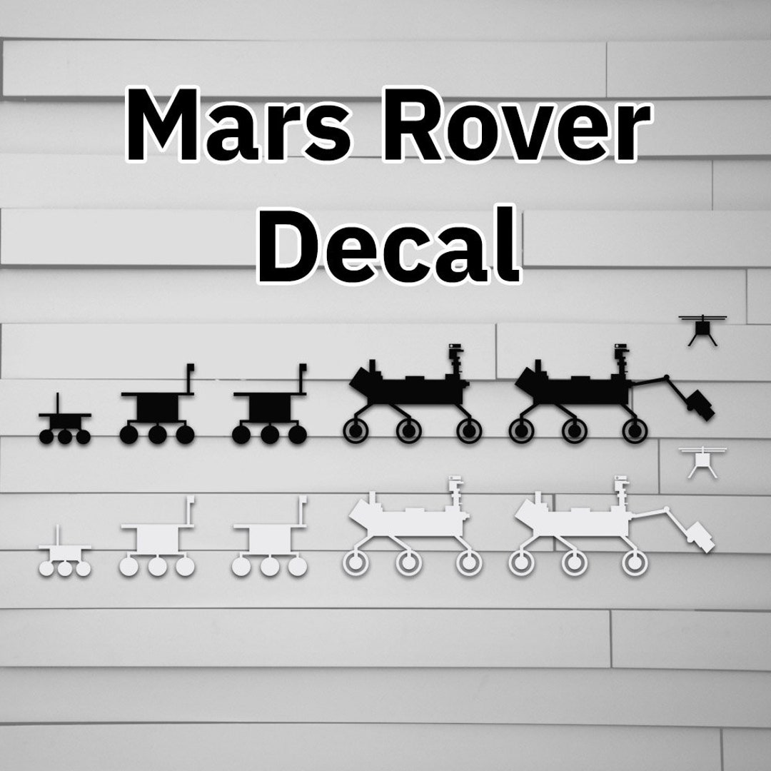 Mars Rover Decal Nasa Space Sticker Perseverance Curiosity Spirit ...
