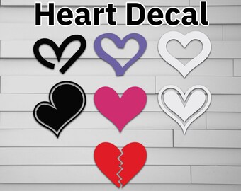 Holographic Love Vinyl Decal Heart Decal, Love Vinyl Decal, Car Decal ...