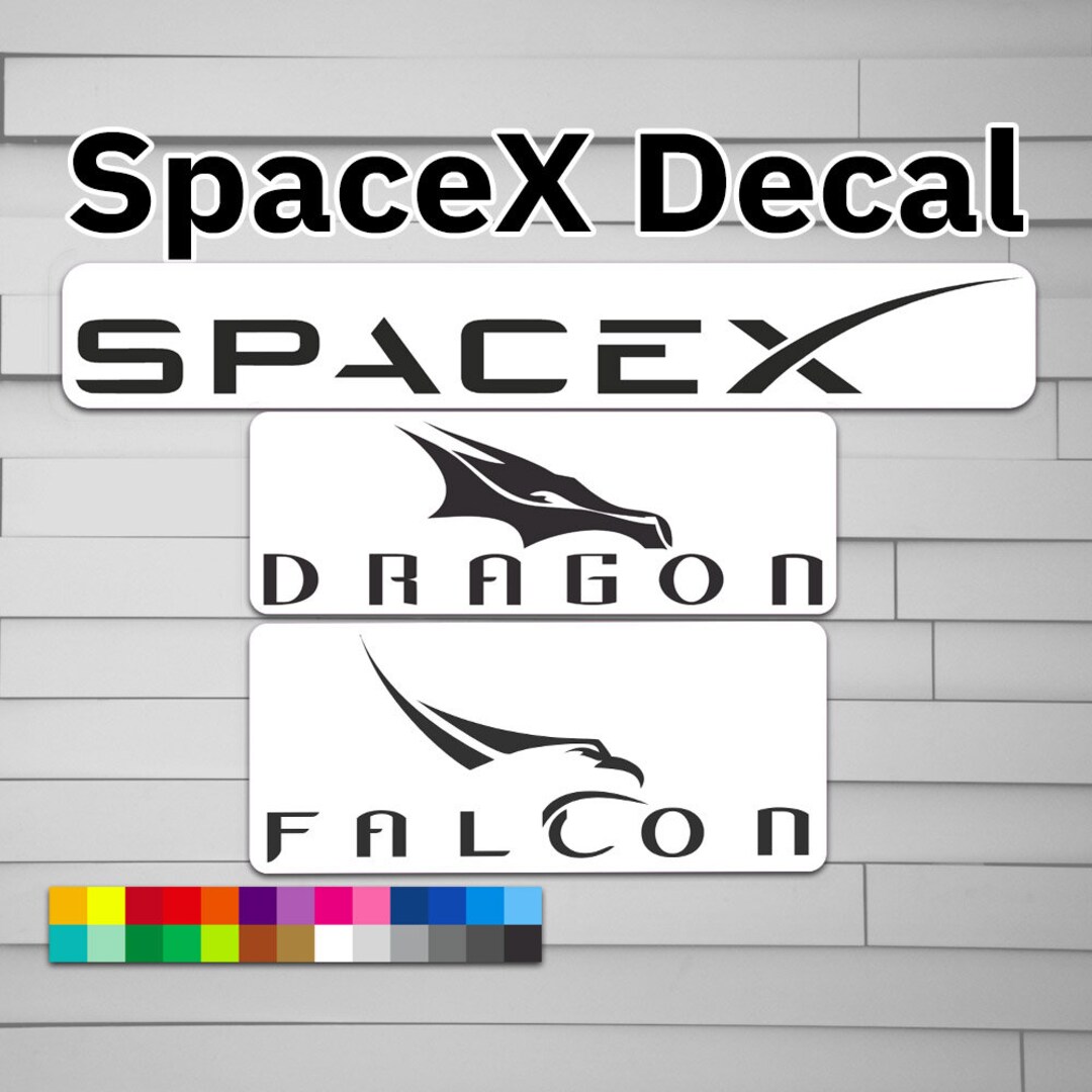 Spacex Decal (vinyl Sticker, Car Laptop Window Tumbler Water Bottle ...