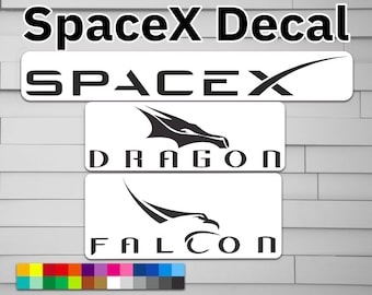 Spacex Decal Spacex Drone Ship Logo Bumper Sticker Space X - Etsy