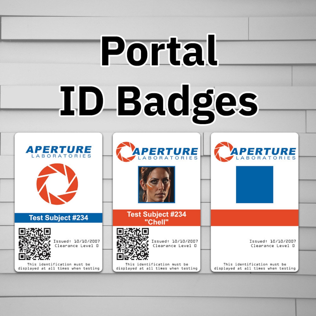 Aperture Laboratories Parody Prop ID on a Laminated ID Card labs ...