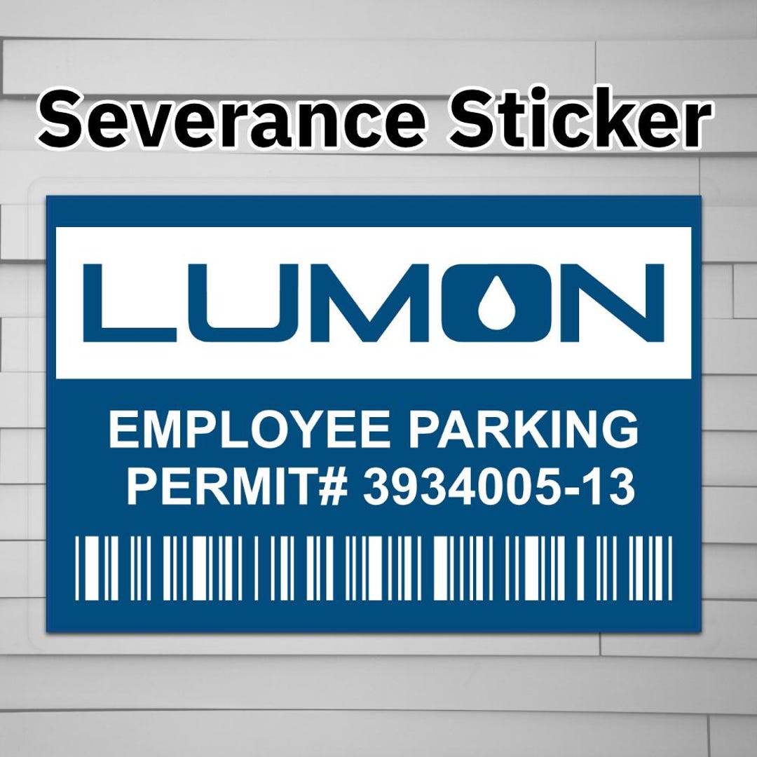 Lumon Employee Parking Permit (vinyl Decal Sticker, Car Laptop Window ...
