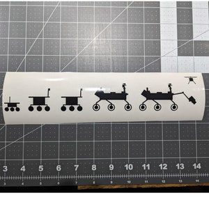 Mars Rover Decal Nasa Space Sticker Perseverance Curiosity Spirit ...