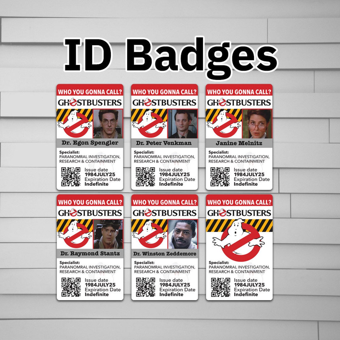 Ghostbusters Parody Prop ID on a Laminated ID Card (personalized Name ...