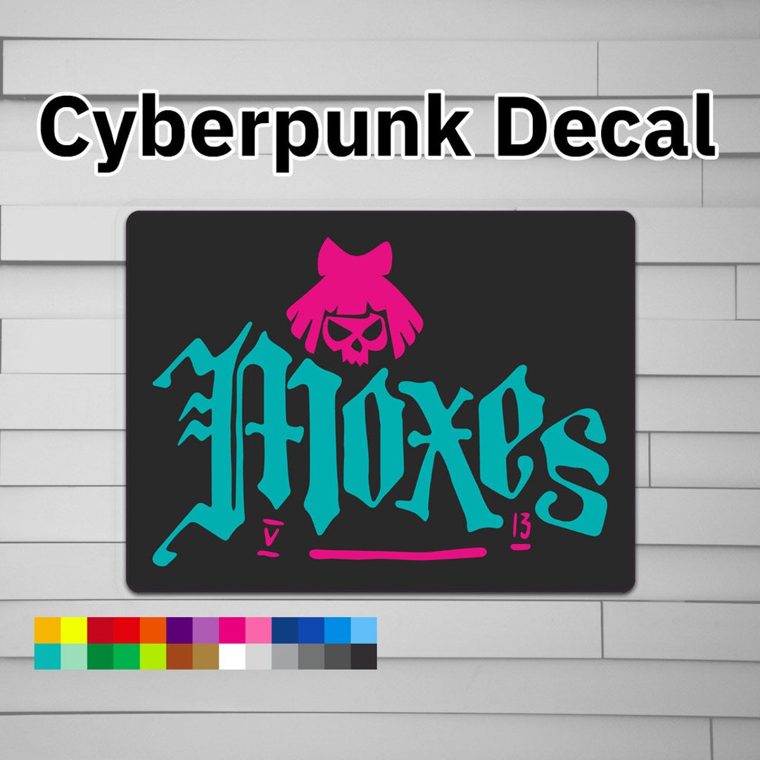 Cyberpunk Moxes Vinyl Decal sticker, Car Laptop Window Tumbler Water ...