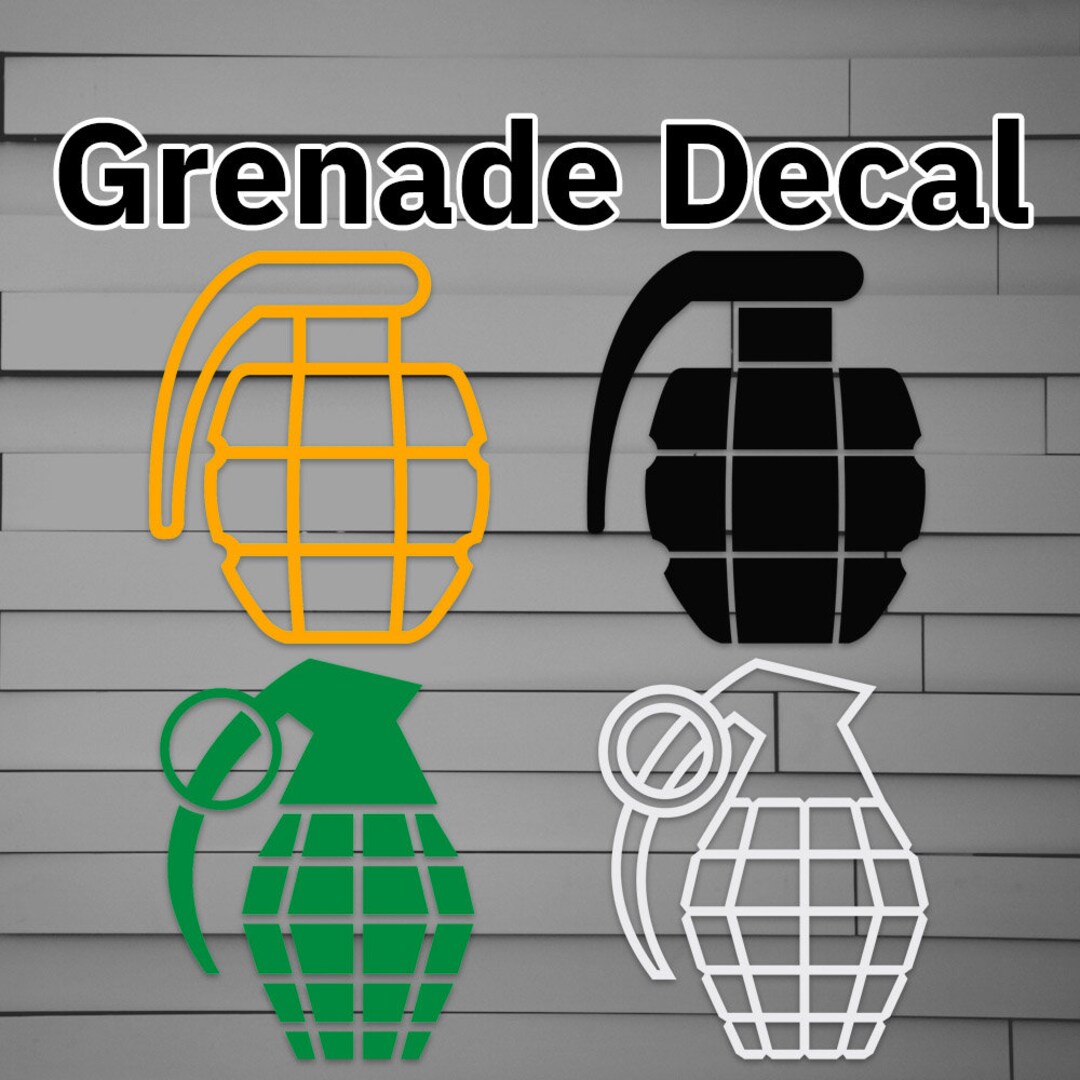 Grenade Decal , Car Decal, Car Sticker, Window Decal, Window Sticker ...