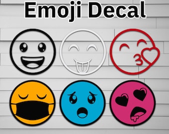 Vinyl Emoji Decal - Etsy