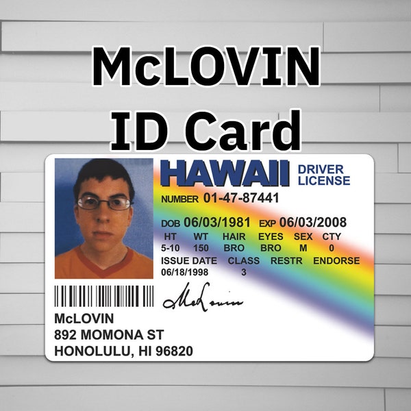 Mclovin Id - Etsy