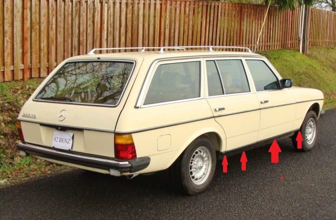 Mercedes Benz W123 300td Wagoon Rocker Panel Toe Board Moulding Chrome ...