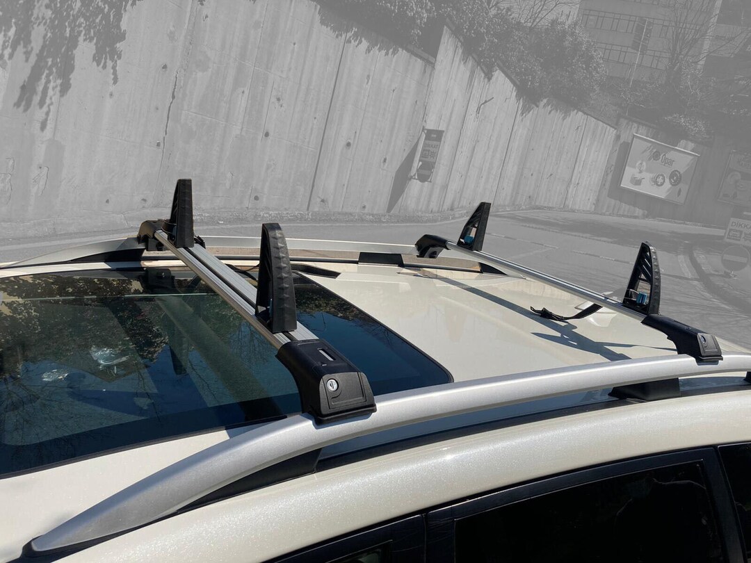 Roof Rack and Load Stops Ladder Tilt for Kia Sportage 2004 2009 Silver ...