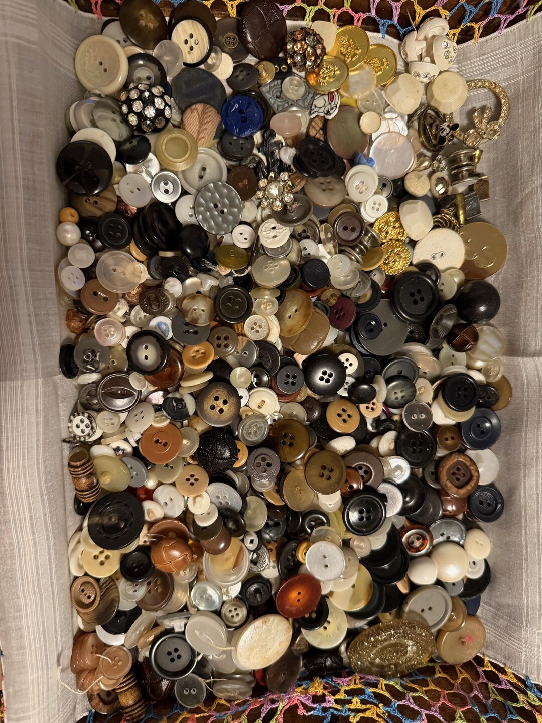 Vintage Lot of Mixed Buttons and Notions - Etsy