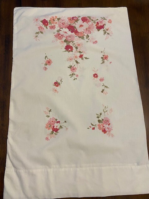 Single Vintage Pink Floral Print Pillowcases sold Separately - Etsy