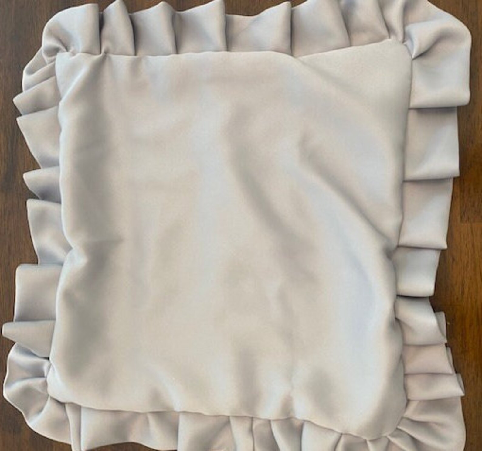 Lovie Baby Blanket Gray Satin and White Minky 20in X 20in - Etsy