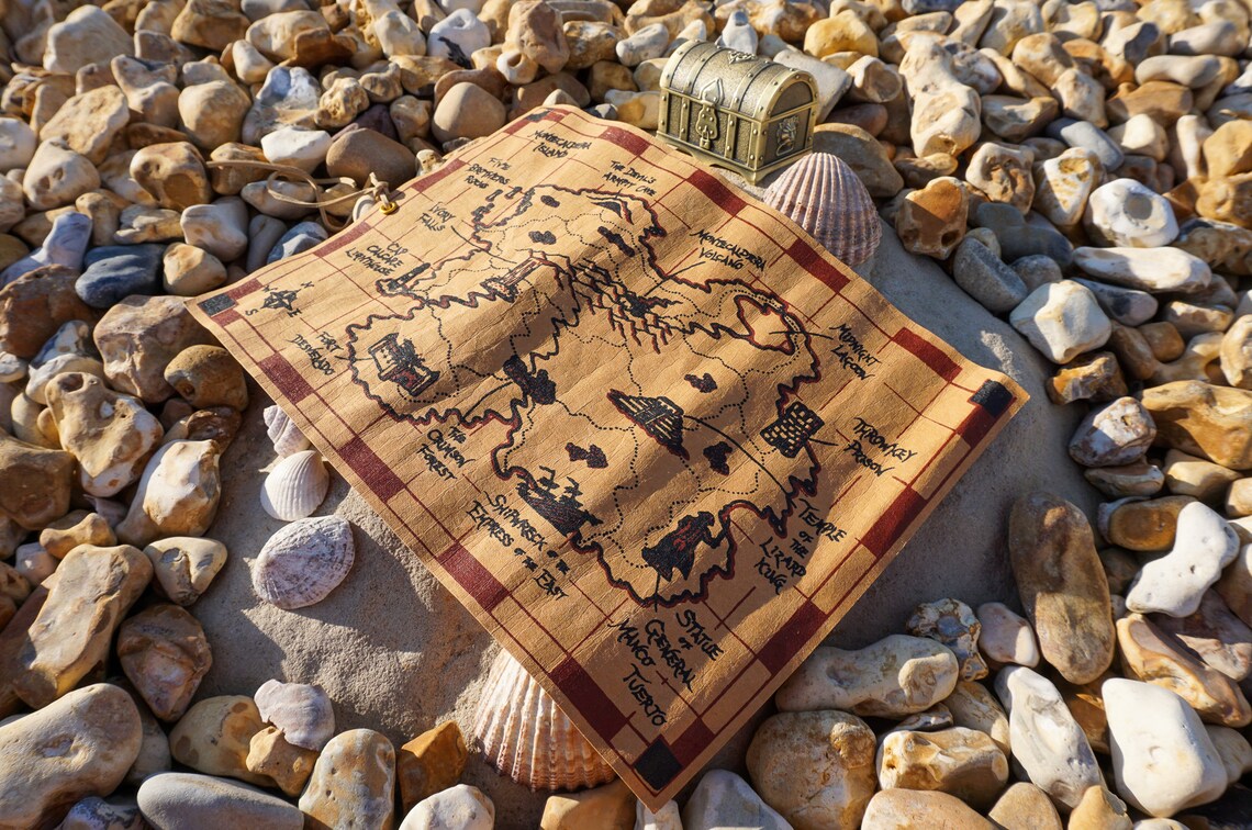 Treasure Map With Riddles for Family Games and Pirate Parties - Etsy