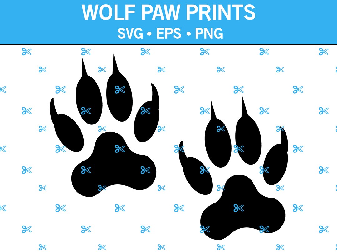 Wolf Paw Print SVG, Animal Svg, Paws Svg, Paw Print, Dog Paws, Wolf ...